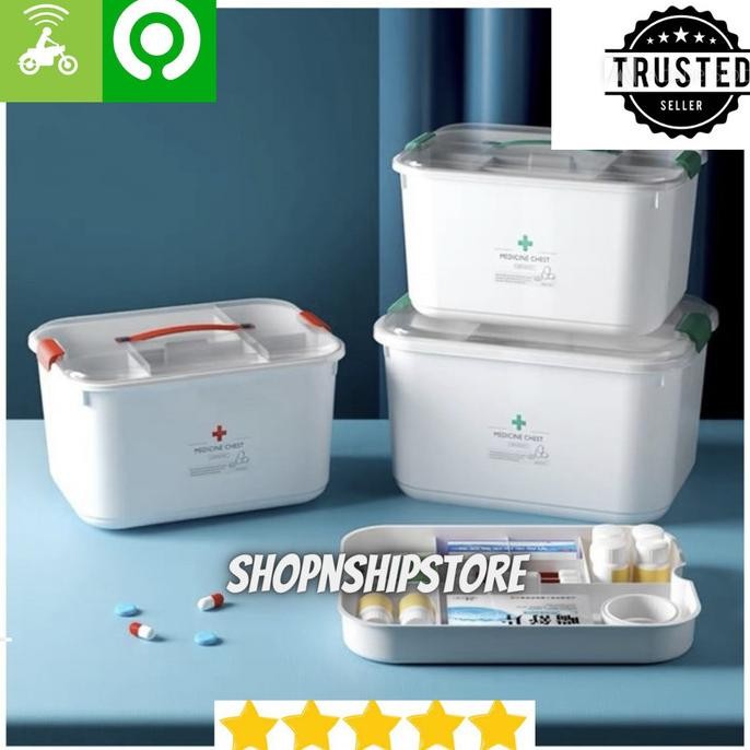 Jual Medicine Box Organizer White First Aid Box / Kotak Obat P3K ...