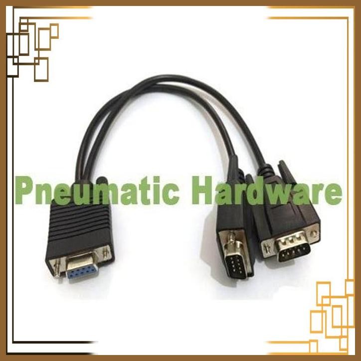 Jual [TAM] CABLE DB9 9 PIN FEMALE 1 TO 2 DB9 MALE SERIAL RS232 9PIN ...