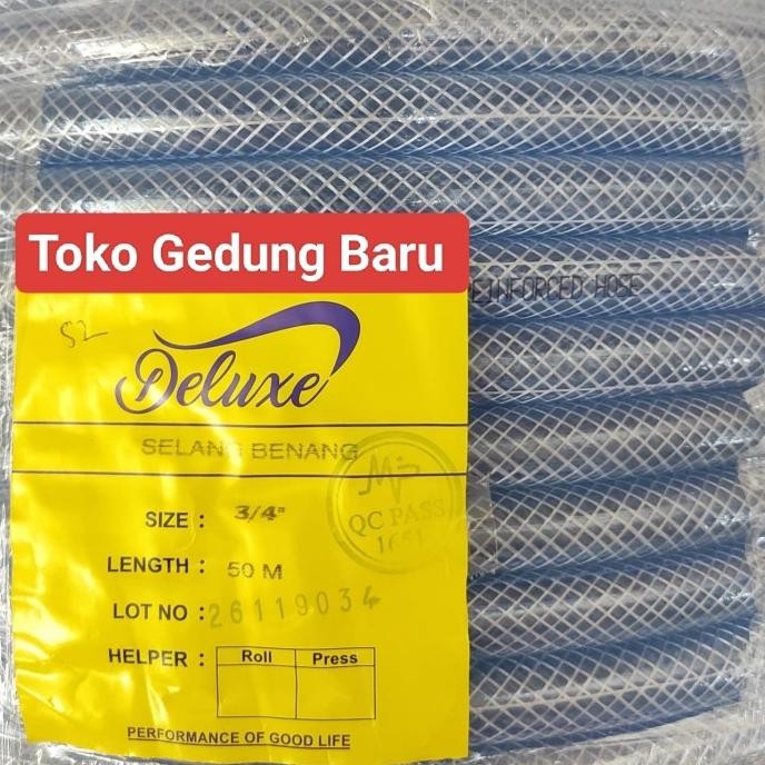 Jual Terlaris Selang Air Benang Deluxe/ Selang Nylon/Selang Hiprex Uk 3/4 inch 50 Meter ( TEBAL ...