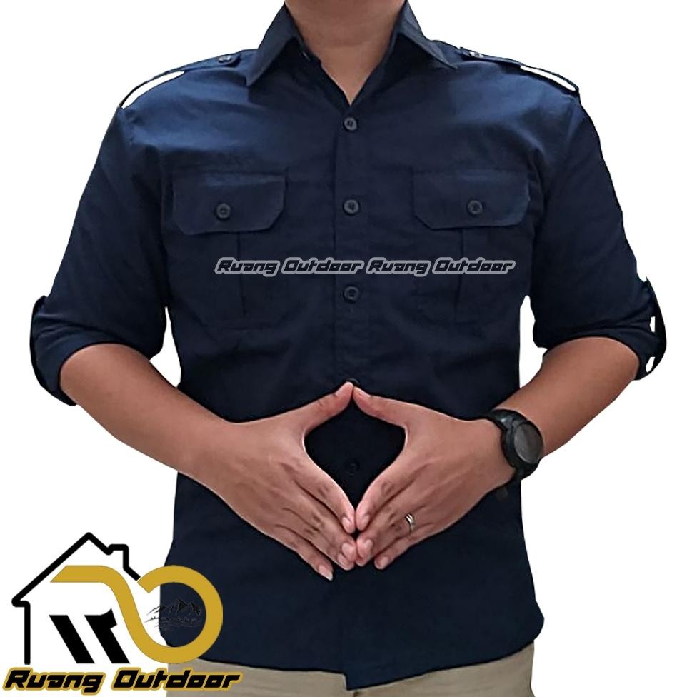 Jual Tu26 Baju Kemeja Pdl Pdh Lapangan Lengan Panjang - Pakaian Atasan Seragam Pria Wanita ...