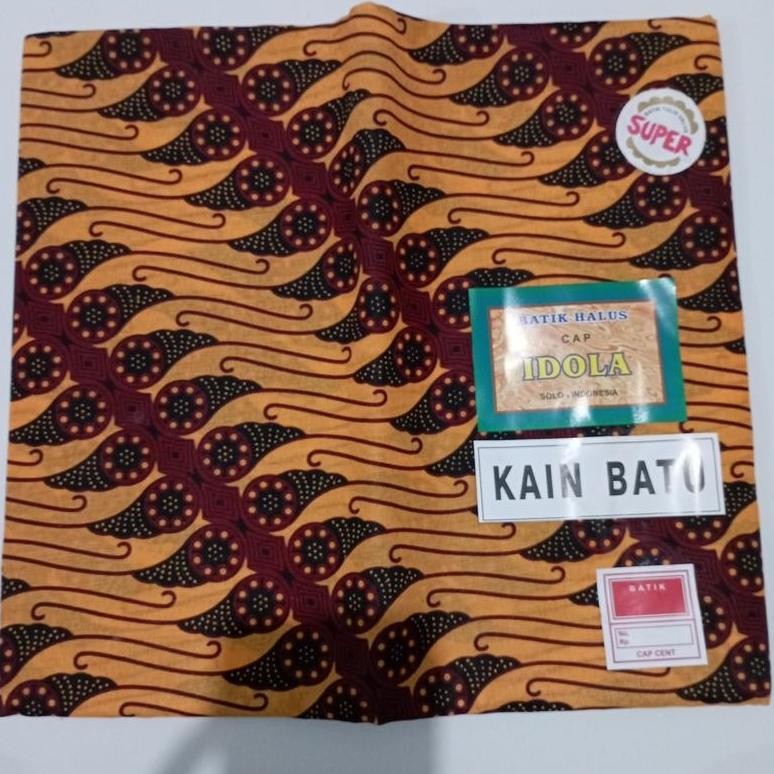 Jual Paket 2 Pcs Kain Batik Idola Sogan Putih Dan Warna Bahan Pe Tipis Jarit Batik Samping Kebat ...