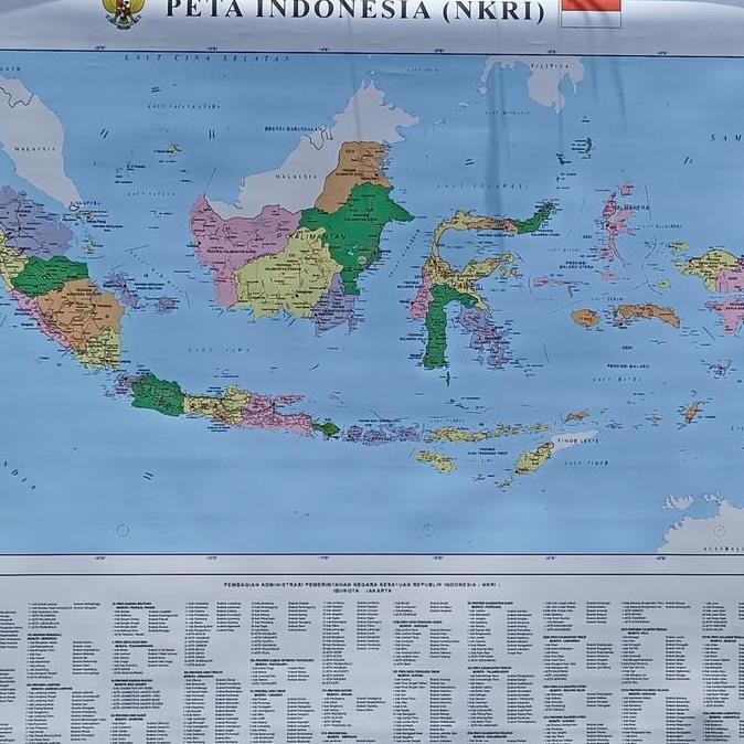 Jual Peta Indonesia ukuran 102 x 72cm lembaran TA | Shopee Indonesia