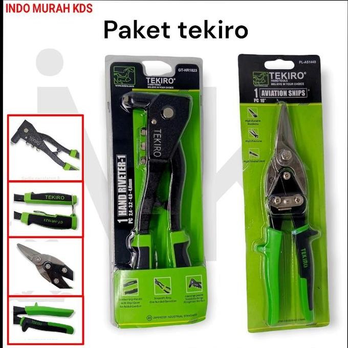Jual PAKET 2PCS Tang Rivet RIFET Dan Gunting Hollow 10"/Gunting Baja ...