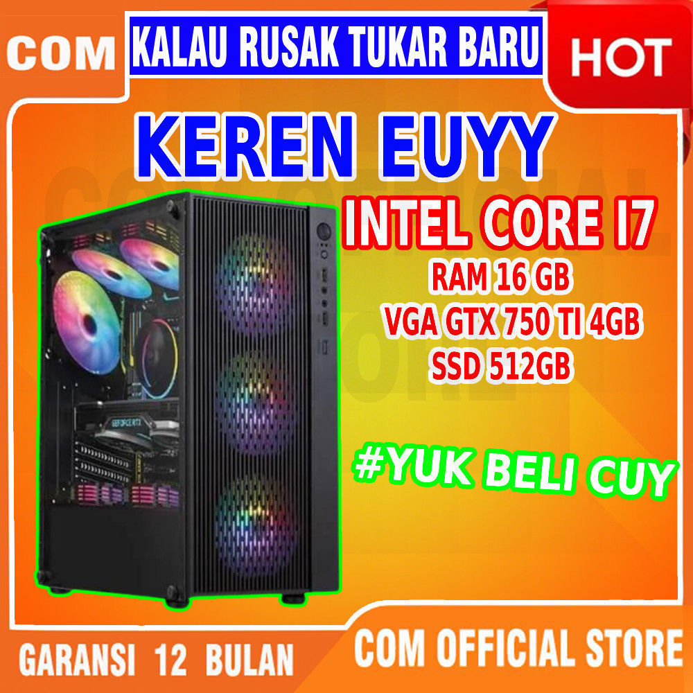 Jual KOMPUTER GAMING I7 FULL SET PC COMPUTER RAKITAN VGA GTX 750 RAM ...