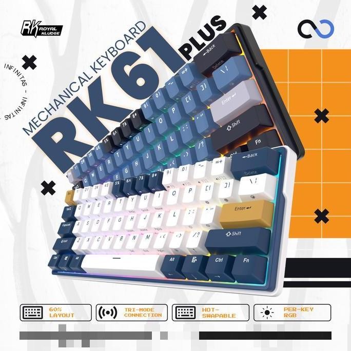 Jual Royal Kludge RK61 / RK-61 Plus Hotswap Mechanical Keyboard ...