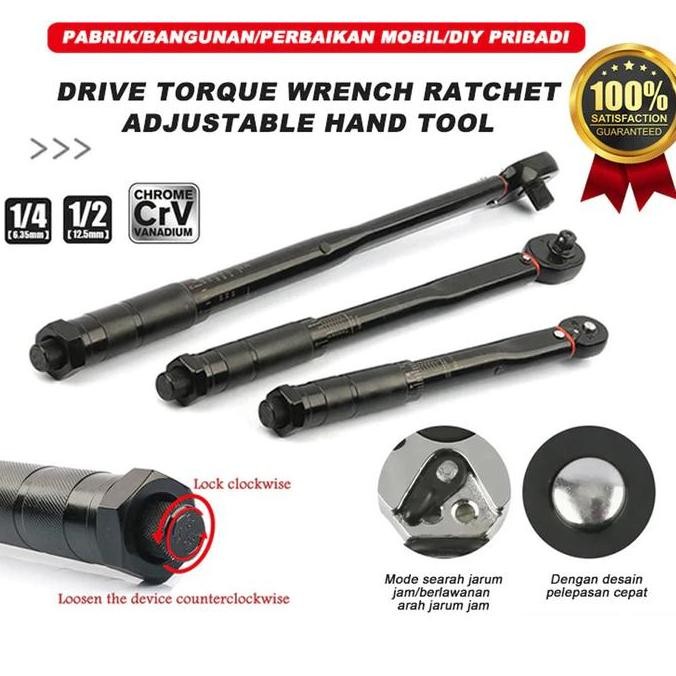 Jual Baru Kunci Preset Torsi Moment Torque Wrench Pas Drive Alat Tangan ...