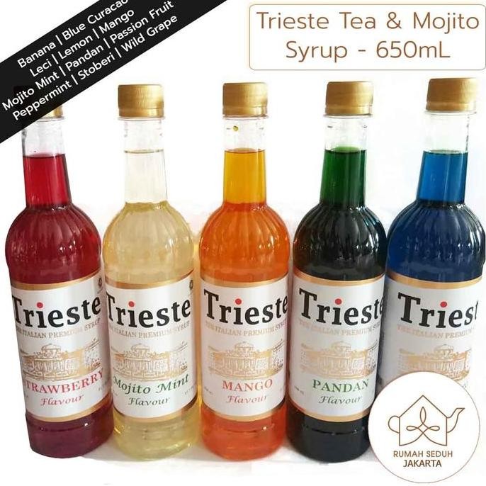 Jual Trieste Syrup 650mL Tea Mojito Series - Lychee Mango Pandan Mint ...