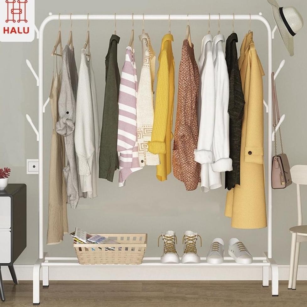 Jual Rak Besi Gantung Stand Hanger Baju Pakaian Serbaguna Jemuran Baju ...