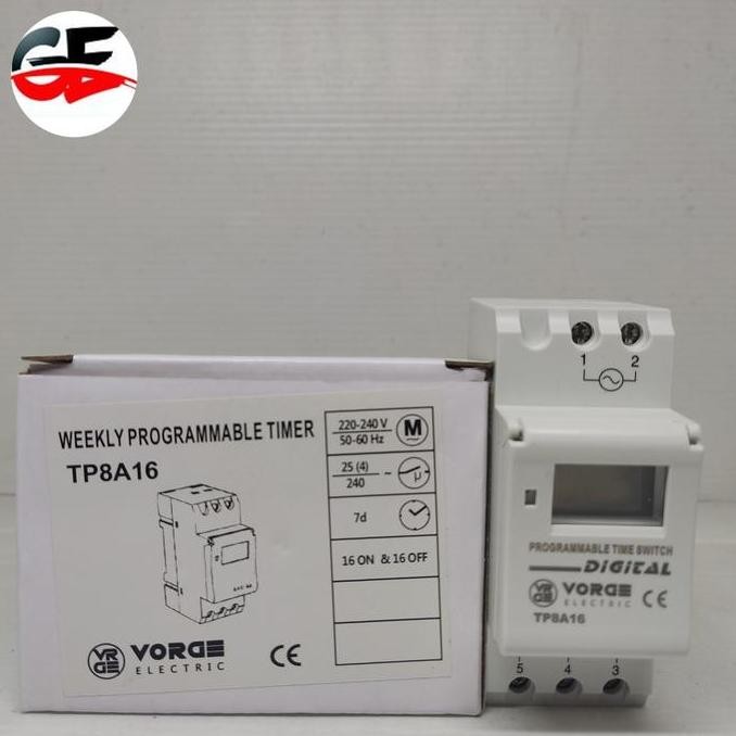 Jual weekly digital timer 220v ac TP8A16/weekly digital timer 1min ...