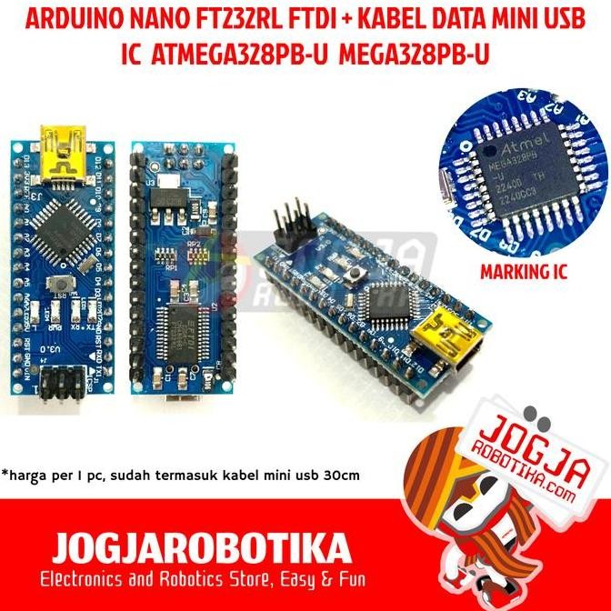 Jual @#@#@#] Arduinoo Nano FT232RL FTDI + Kabel Data Mini USB - IC ATMEGA328PB | Shopee Indonesia