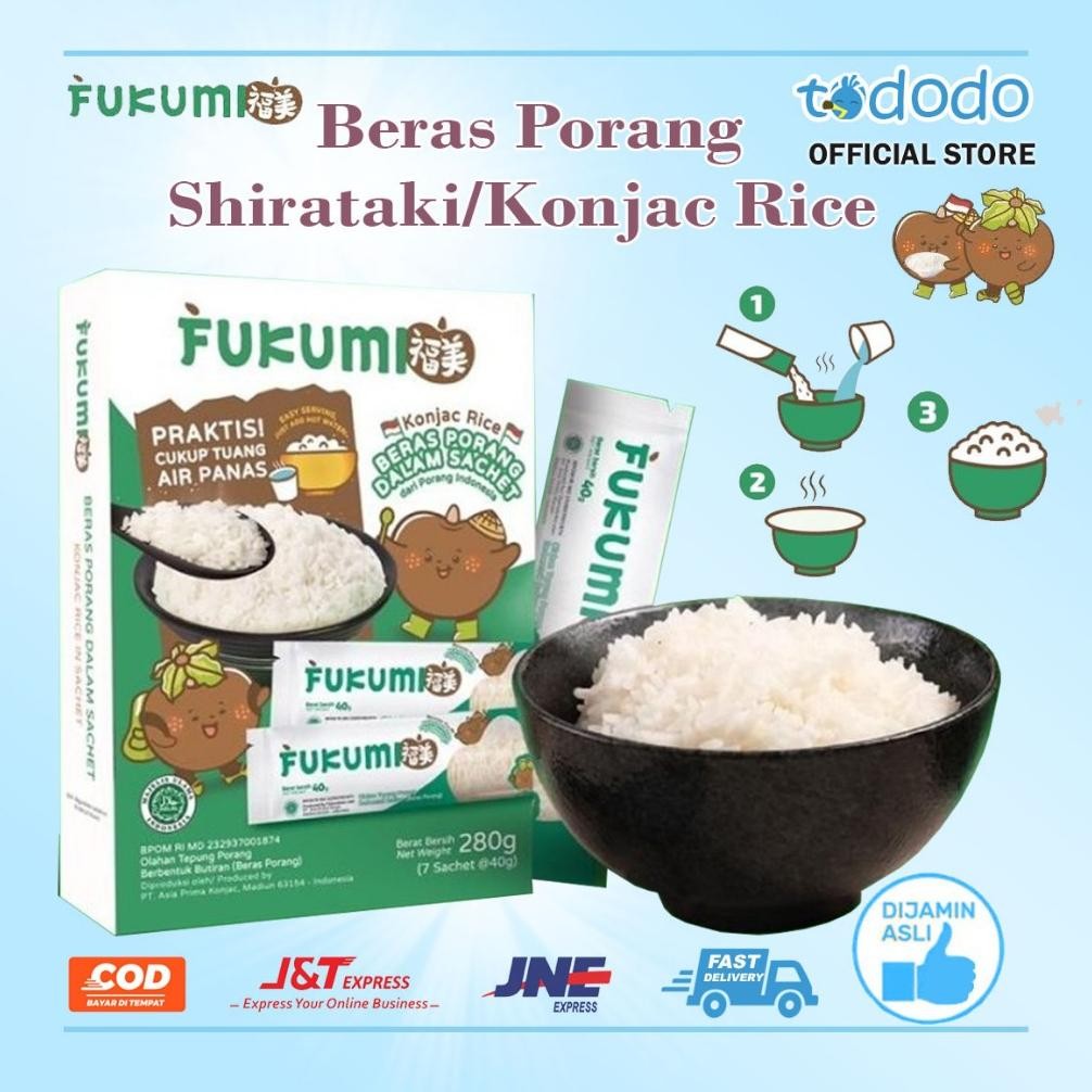 Jual Beras Porang FUKUMI Box Sachet Shirataki/Konjac Rice | Shopee ...