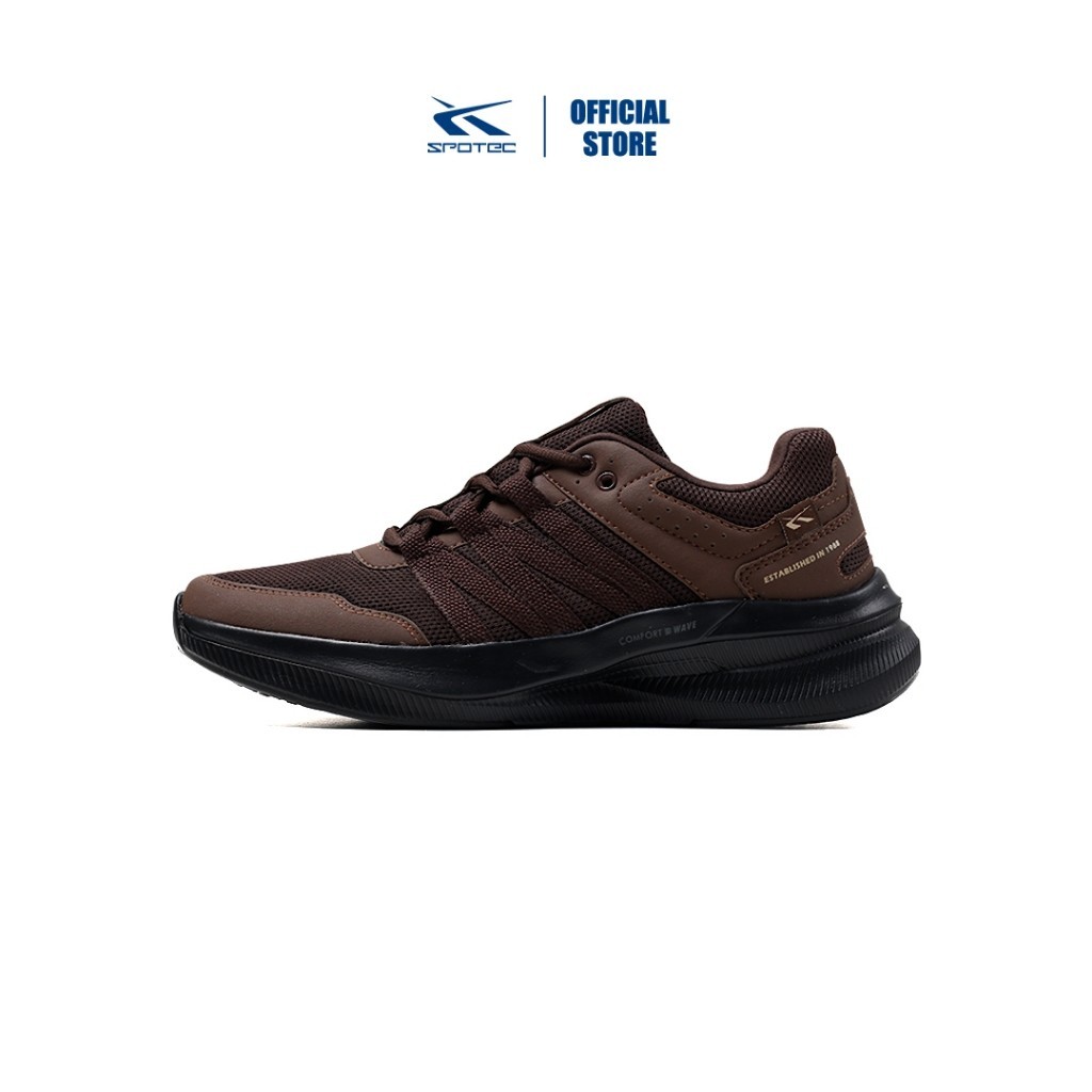 Jual Spotec Running Uptown Sepatu Lari Pria Wanita Coklat Tua - Hitam | Shopee Indonesia