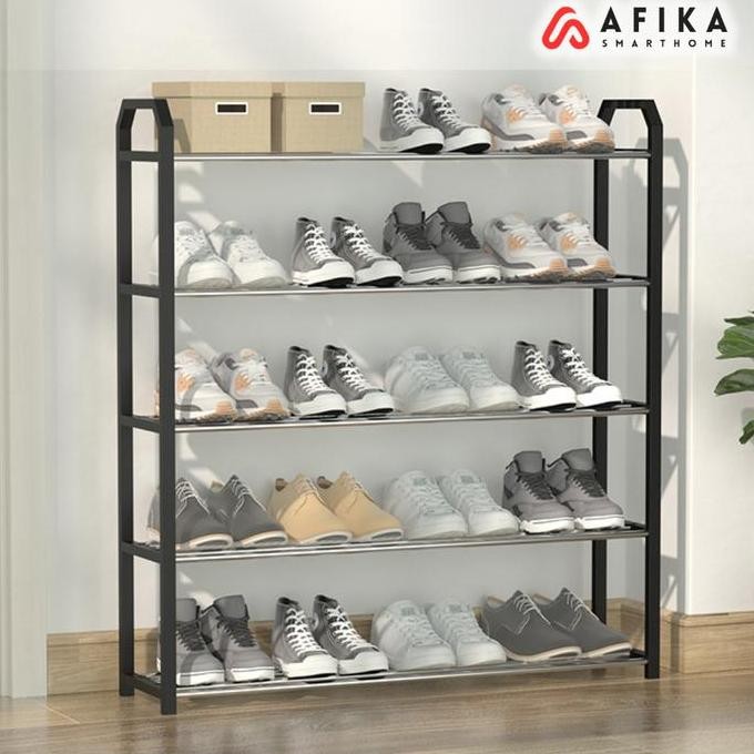 Jual Rak Sepatu Besi 5 Tingkat Shoes Rack Home Organizer Steel | Shopee ...
