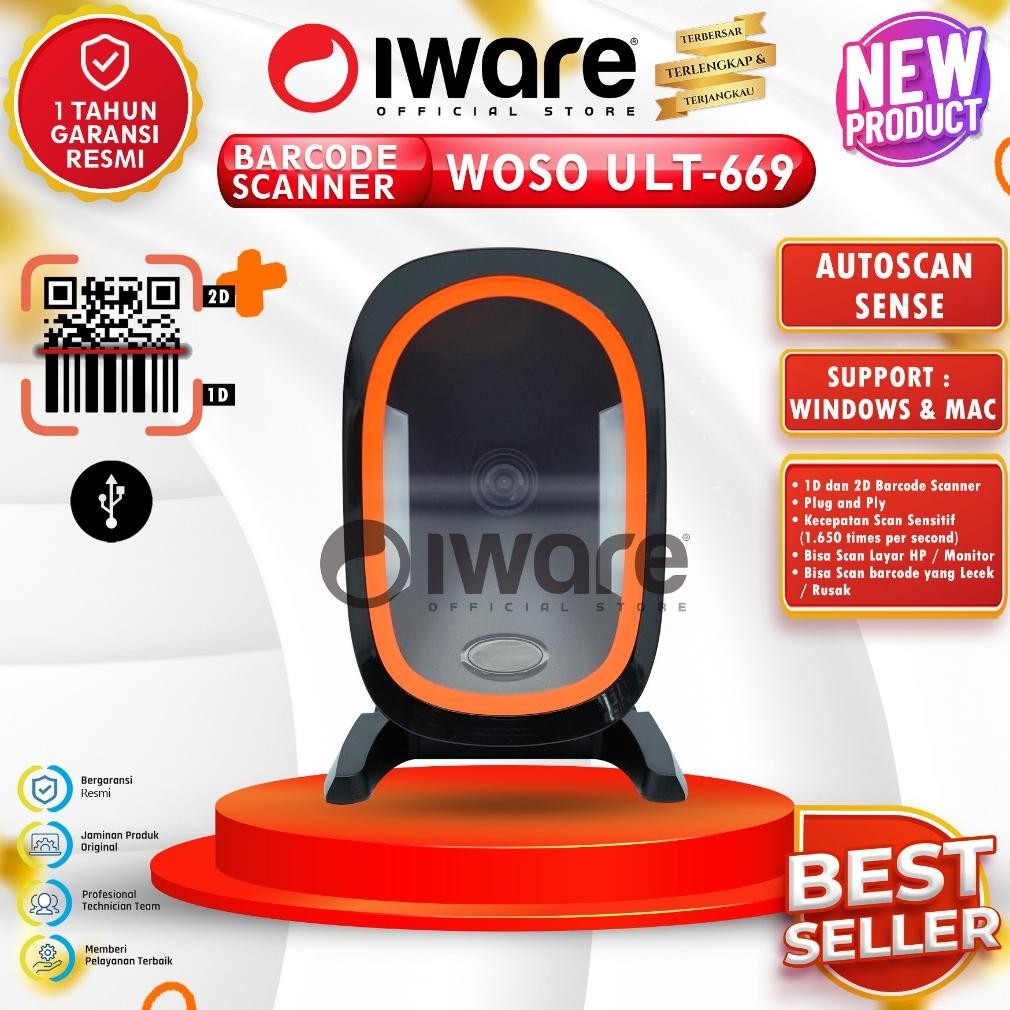 Jual NEW!!! Iware 2D Prj-666 Efaktur Omni Iware 669W Barcode Scanner(Qr ...