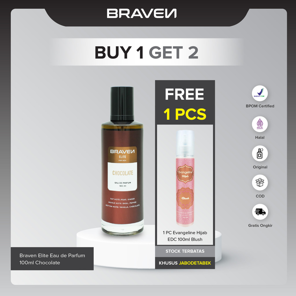 Jual 【NEW】Braven Elite Eau De Parfum Chocolate 100ML | Parfum Pria EDP ...