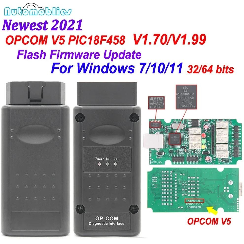 Jual New 2021 200603a OPCOM V5 PIC18F458 OP COM 1.70 Support Flash ...