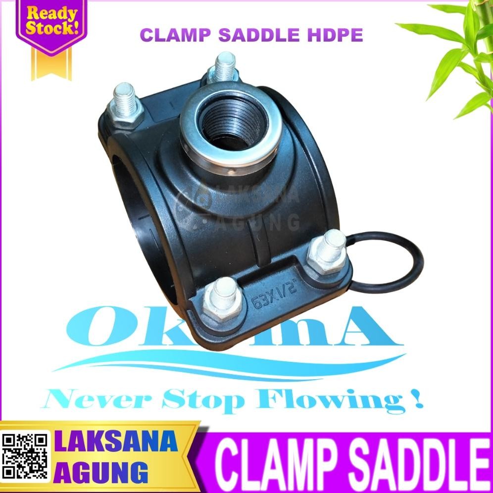 Jual HJK Okuma Hdpe - Clamp Saddle Hdpe 63 x 3/4" | Clamp Saddle 2" x 3/4" inch | Shopee Indonesia