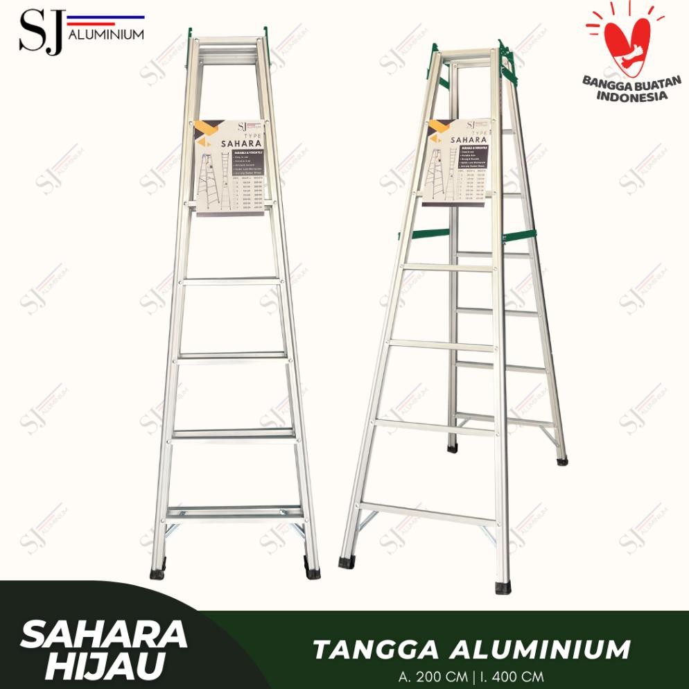 Jual HJK Tangga Lipat Aluminium Sahara Jumbo Ladder Multifungsi 200KG ...