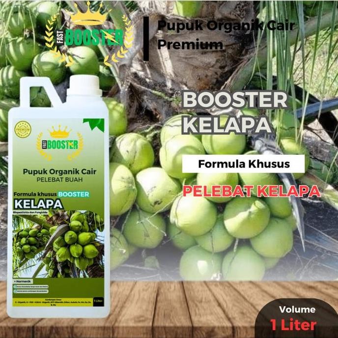 Jual NEW!!! Pupuk Organik Cair Tanaman Kelapa 1L Booster Penyubur, Pelebat Buah kelapa dan ...