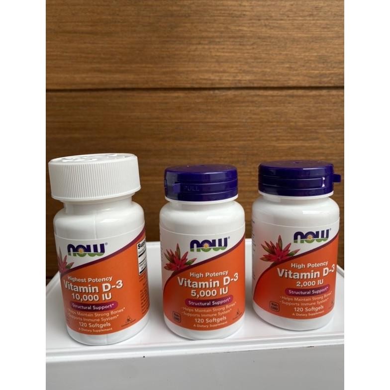 Jual Now Foods Vitamin D-3 D3 1000 2000 5000 10000 50000 Iu 30 50 120 180 240 Softgels Chewables ...