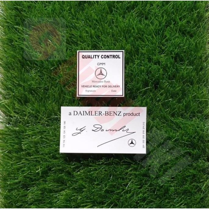 Jual Sticker Mercedes-Benz Quality Control 1 Set Tempel Dalam Kaca ...