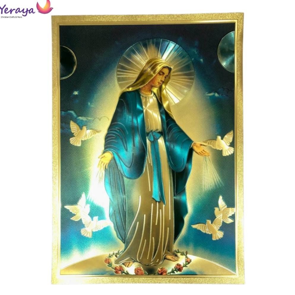 Jual Evy-510 Io-98 Fb-43 Poster Dinding Gambar Yesus Dan Maria Hati ...