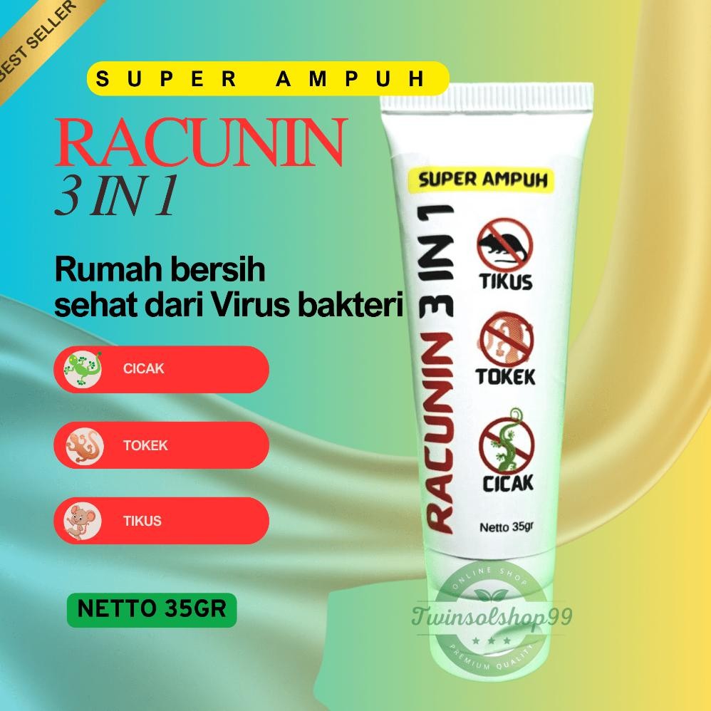 Jual Racunin 3 in 1 Super ampuh racun tikus racun cicak racun tokek ...