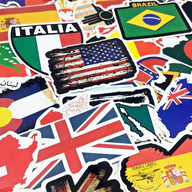 Jual Stiker Koper 1 Set Isi 50 Pcs: Logo Bendera Lambang Negara ...