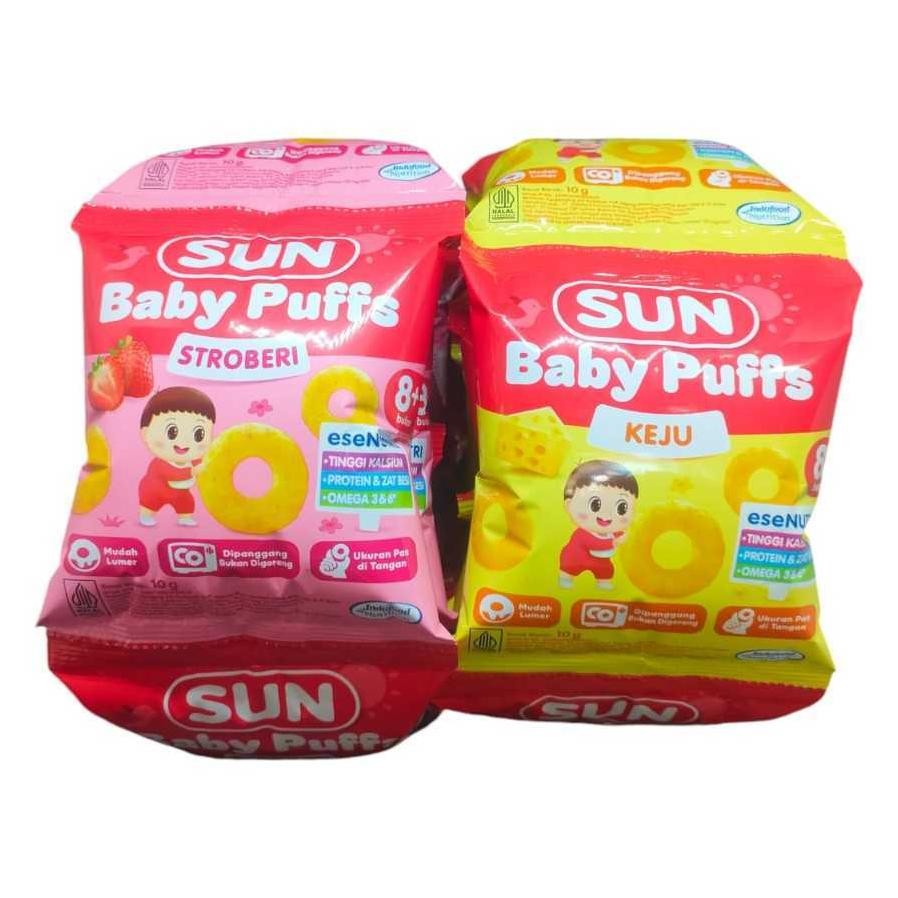 Jual 1 Renceng Sna Sun Baby Puffs Isi 10 Sachet Keju Dan Strwbery ...