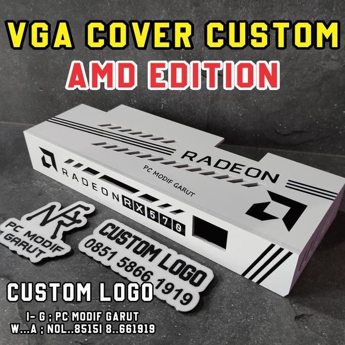Jual ready backplate vga cover atas dan pinggir logo costum | Shopee ...