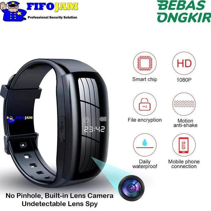 Jual Tersedia Fifojam Spycam Watch Bracelet 1080P FHD - Undetectable ...