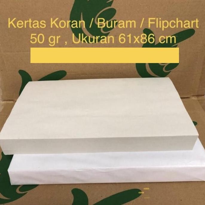 Jual Kertas Koran / Buram / Flipchart 50gr ( 61x86 cm ) | Shopee Indonesia