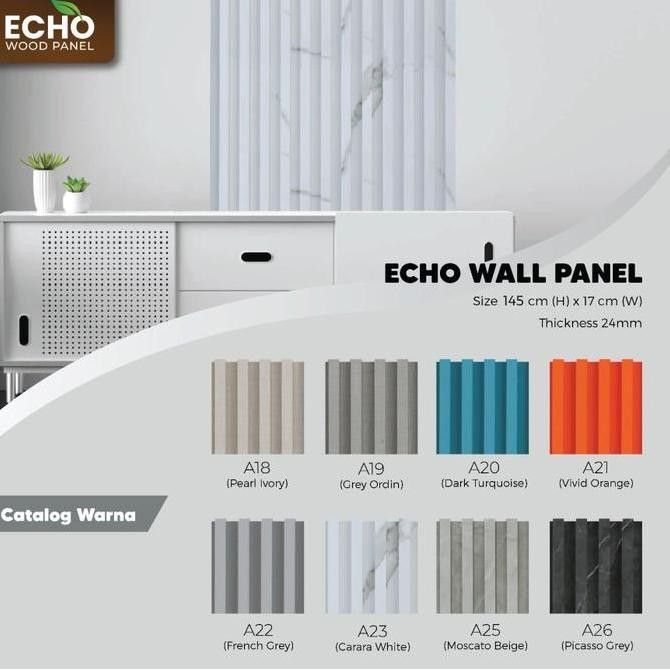 Jual (Allthebest) Echo Wood Panel - Tipe A / Tinggi 145 cm / Echo Wall Panel PVC Motif Kayu ...