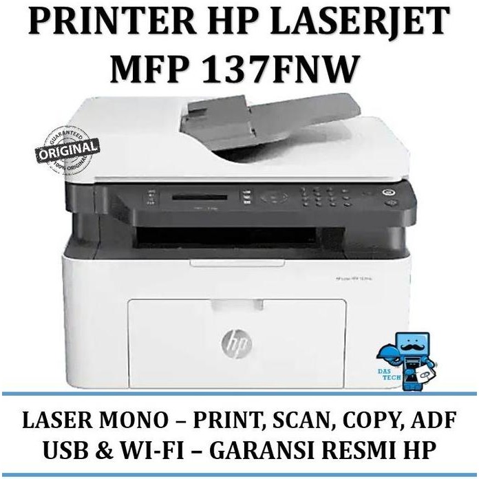 Jual Printer Hp Laserjet Mfp 137Fnw Multifunction - Resmi New Stok ...