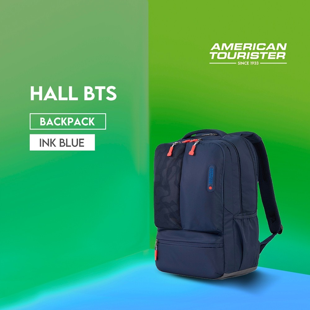 Jual American Tourister Hall BTS Backpack 02 Asr - Ink Blue | Shopee Indonesia