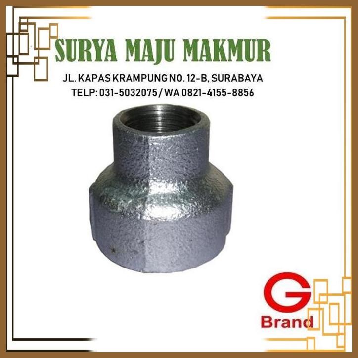 Jual [SMM] REDUCER / V. SOCK V SOK GALVANIS BESI D. 2 X 1 1/2 " DRAT ...