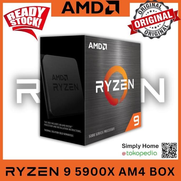 Jual Processor AMD Ryzen 9 5900X Box R9 4.8GHz Socket AM4 Garansi 3 ...
