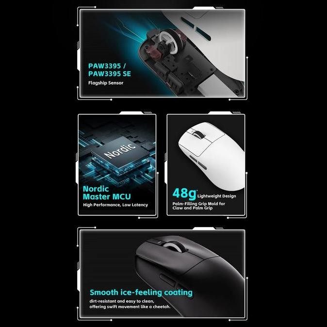 Jual VGN VXE R1 PRO MAX 4K Wireless Light Weight Gaming Mouse | Shopee ...