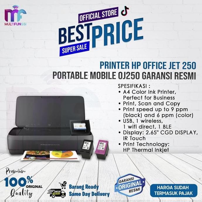 Jual Printer HP Office Jet 250 Portable OJ250 Original Garansi Resmi ...