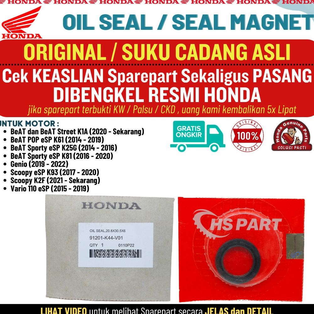 Jual Oil Seal Sil Magnet Beat Fi New Beat Street POP Genio Scoopy New ...