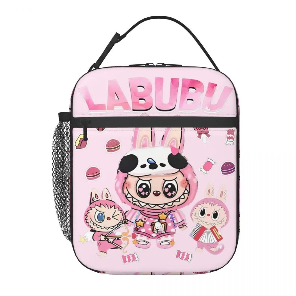 Jual Labubu Cute Labubu The Monsters Pink Meme Thermal Insulated Lunch ...