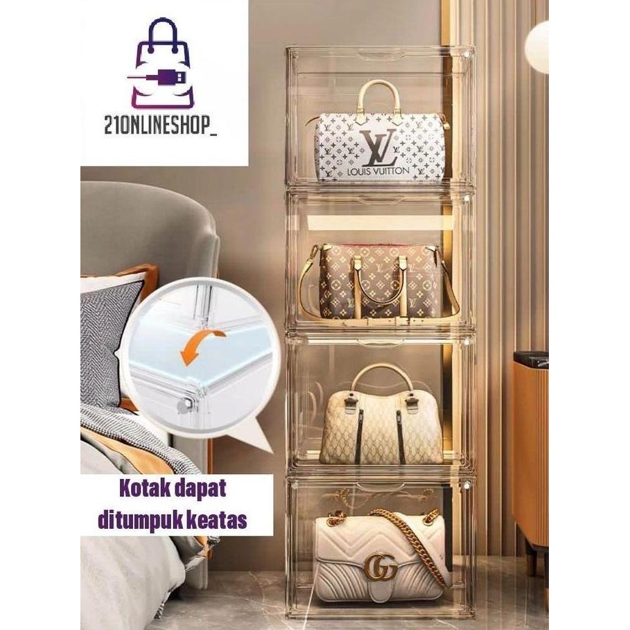 Jual Box Tas Acrylic Akrilik Tempat Tas Bag Display Bag Storage Box ...