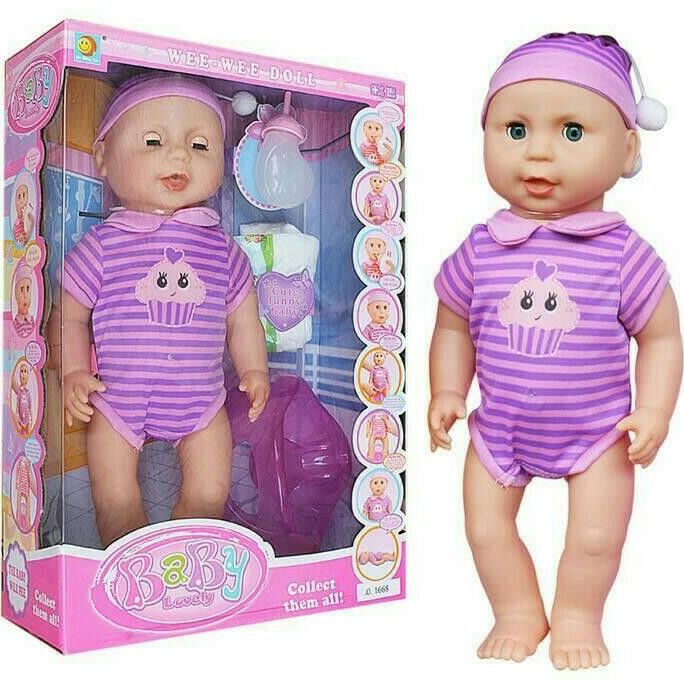 Jual maianan anak bayi bayian Boneka mirip manusia pipis bersuara unik ...