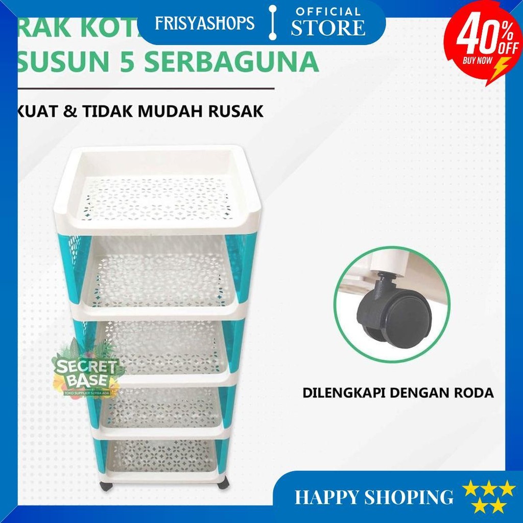 Jual Rak Kotak 5 Susun + Roda - Rak Serbaguna / Rak Portable / Rak ...