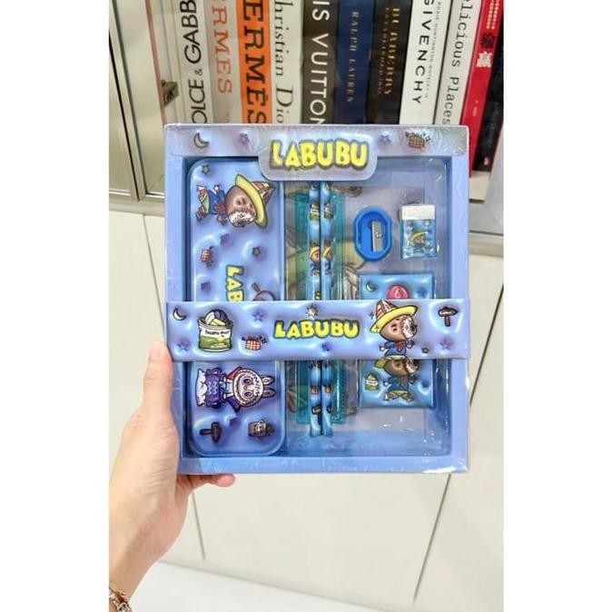 Jual GO34 - Kotak Pensil Anak LABUBU Set 7 in 1 Stationery Hadiah Anak ...