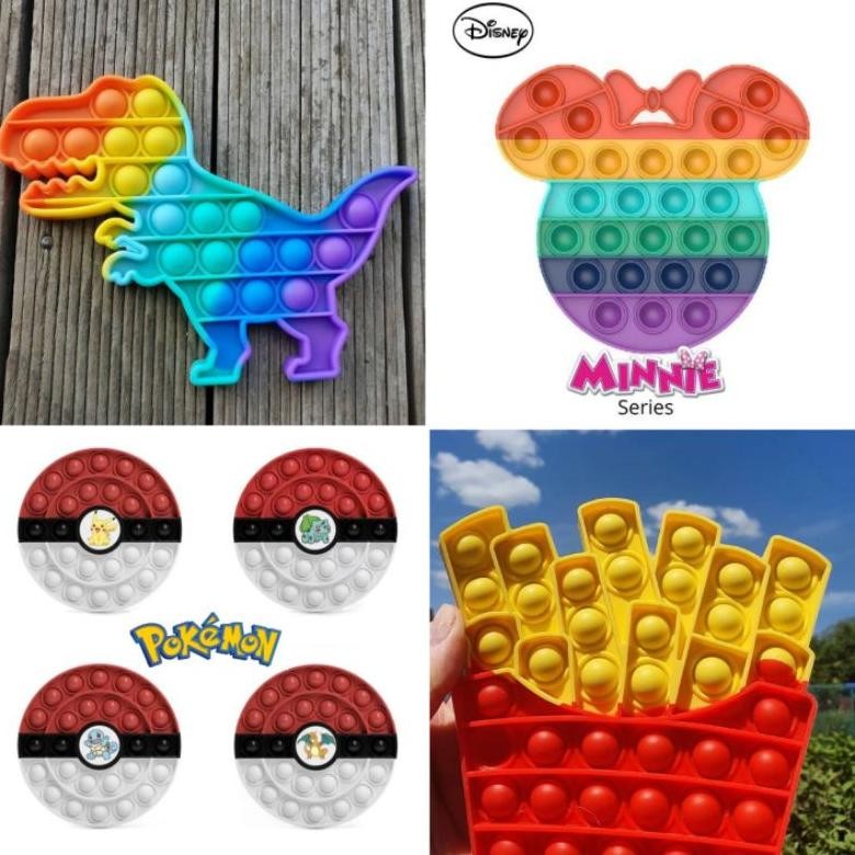 Jual READY pop it huruf abjad alfabet angka minnie mouse/pokemon ...