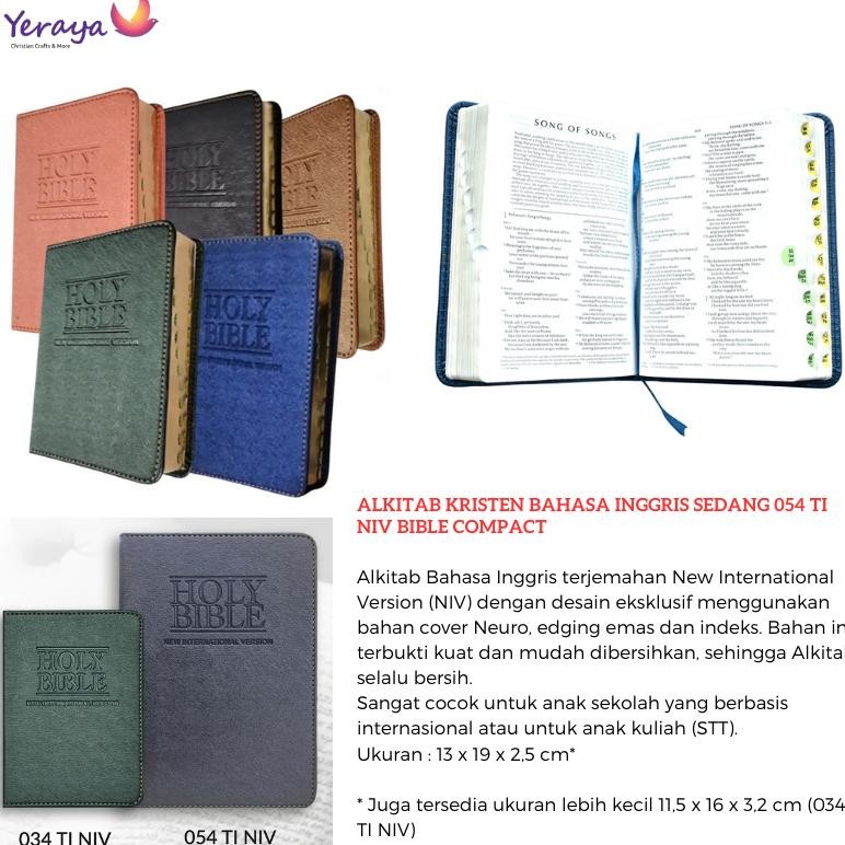 Jual JH8 Alkitab Kristen Bahasa Inggris 034 054 TI NIV Bible Compact ...