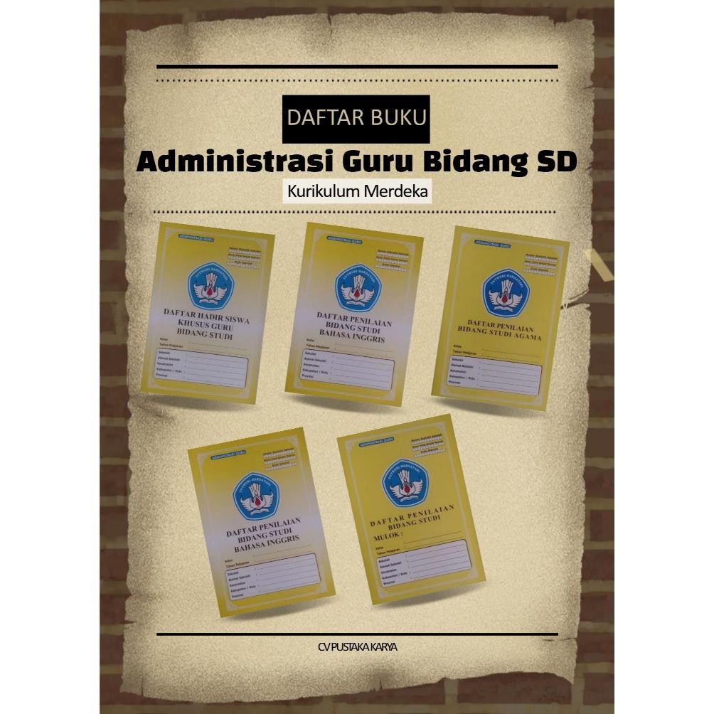 Jual JH8 Buku Administrasi Guru, Guru Bidang dan Kepala Sekolah SD ...