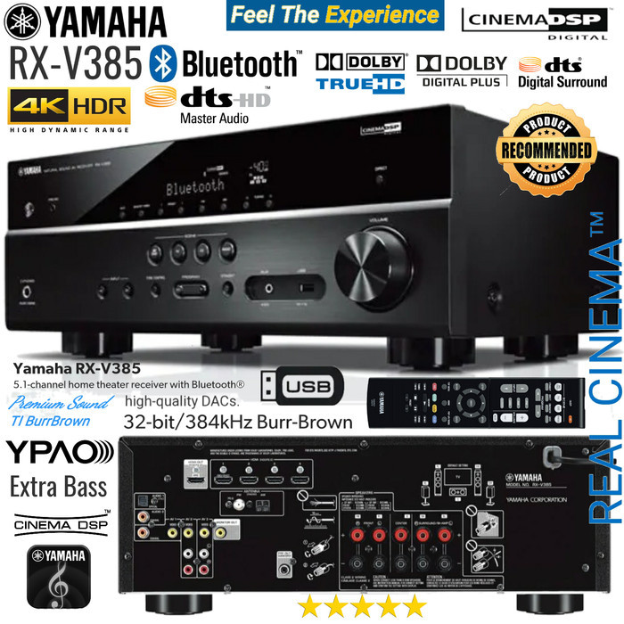 Jual HARGA DISC - Amplifier Receiver Yamaha RX-V385 Bluetooth | Shopee ...