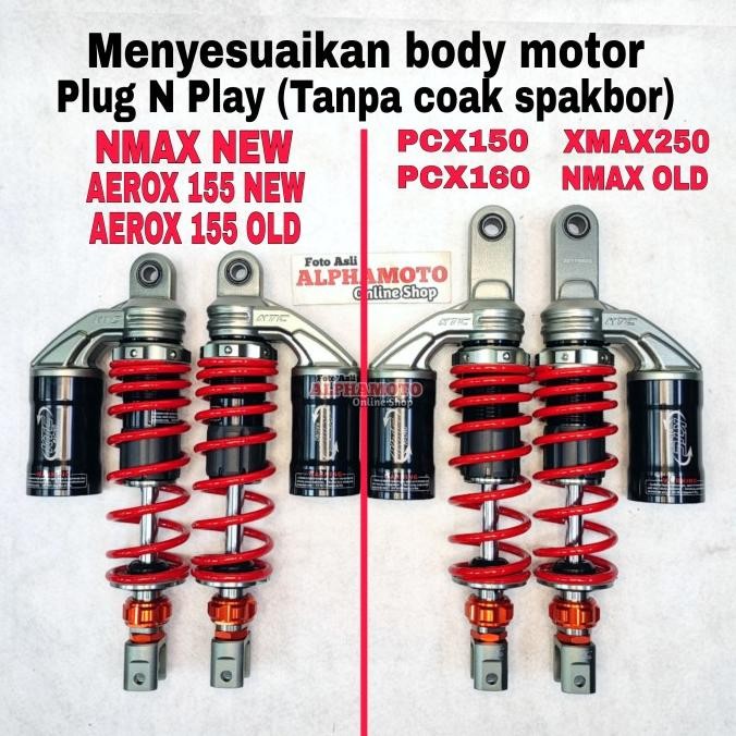 Jual shock ktc onyx nmax racing new pcx 150 160 extreme evo xmax aerox ...